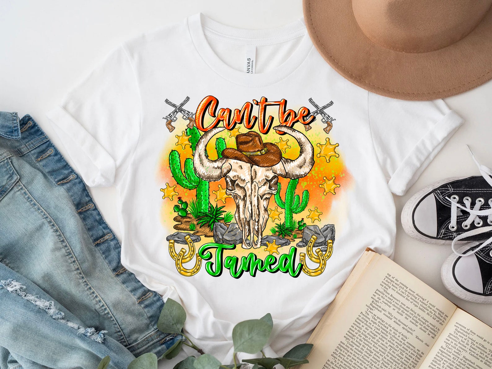 Can't Be Tamed Bull Skull Png Sublimation Design Download - Etsy