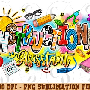 Instructional Assistant Png Sublimation Design Teacher - Etsy