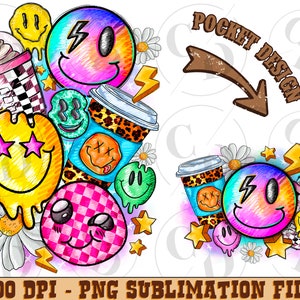 Smiley Face and Coffee Png, Nurse Sublimation Designs, Coffee Cups ...