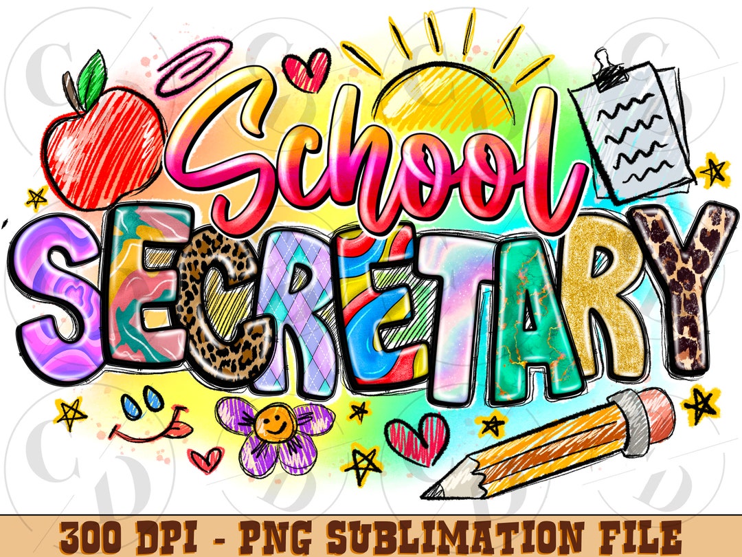 School Secretary PNG, Western Sublimation Design (digital Download) - Etsy