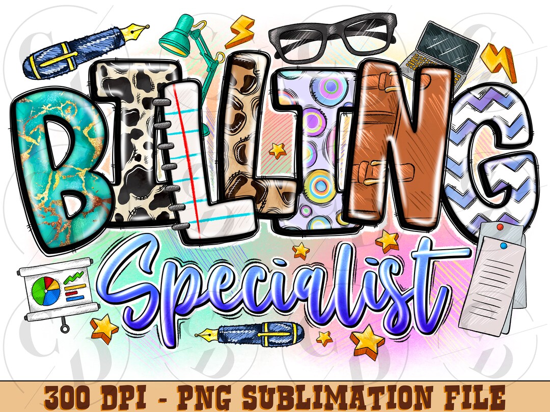 Billing Specialist PNG, Office Staff Sublimation Design (digital ...