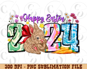 Happy Easter 2024 Png, Sublimation Design Download, Happy Easter Day ...