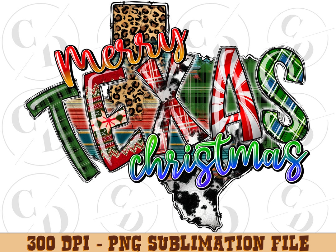 Merry Christmas Y'all Texas, Merry Christmas Y'all,leopard Texas Map ...