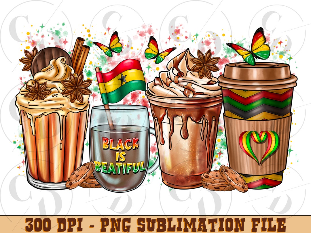 Black History Month Coffee Cups Png, Black Power Png, Coffee Cups Png ...