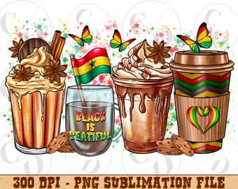 Black History Month Coffee Cups Png, Black Power Png, Coffee Cups Png ...