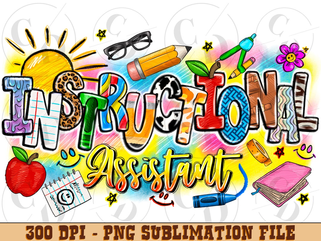 Instructional Assistant Png Sublimation Design, Teacher Appreciation ...