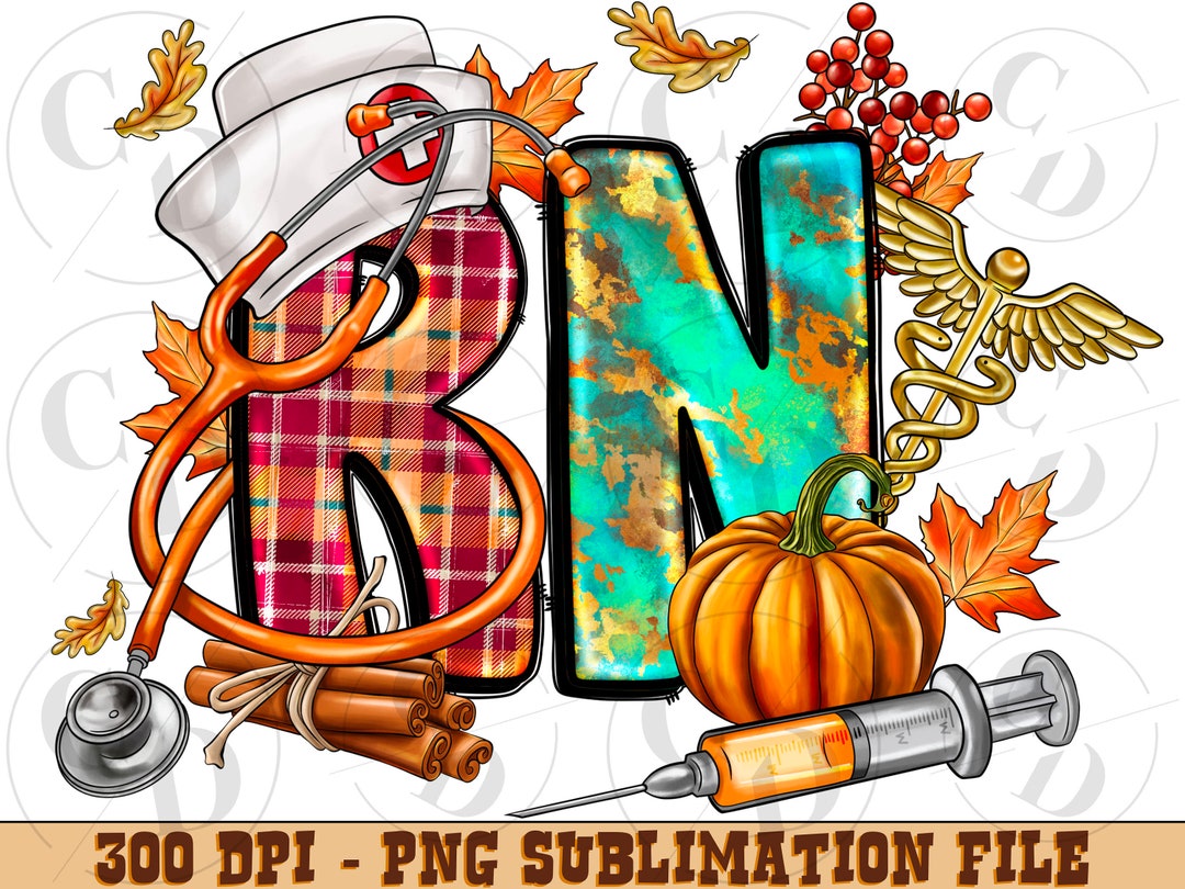 Fall RN Registered Nurse Png Sublimation Design, Fall Png, RN Nurse Png ...