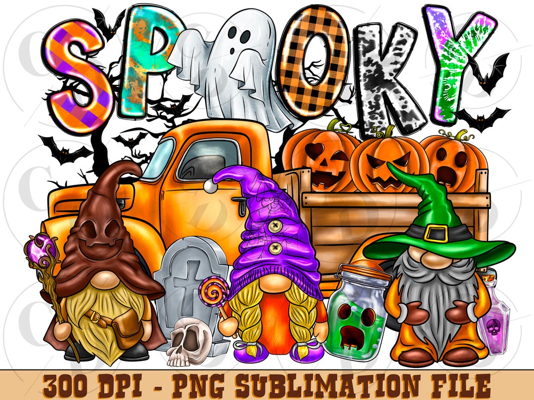 Spooky Gnomes PNG, Halloween Gnomes PNG, Halloween Clipart,gnome ...