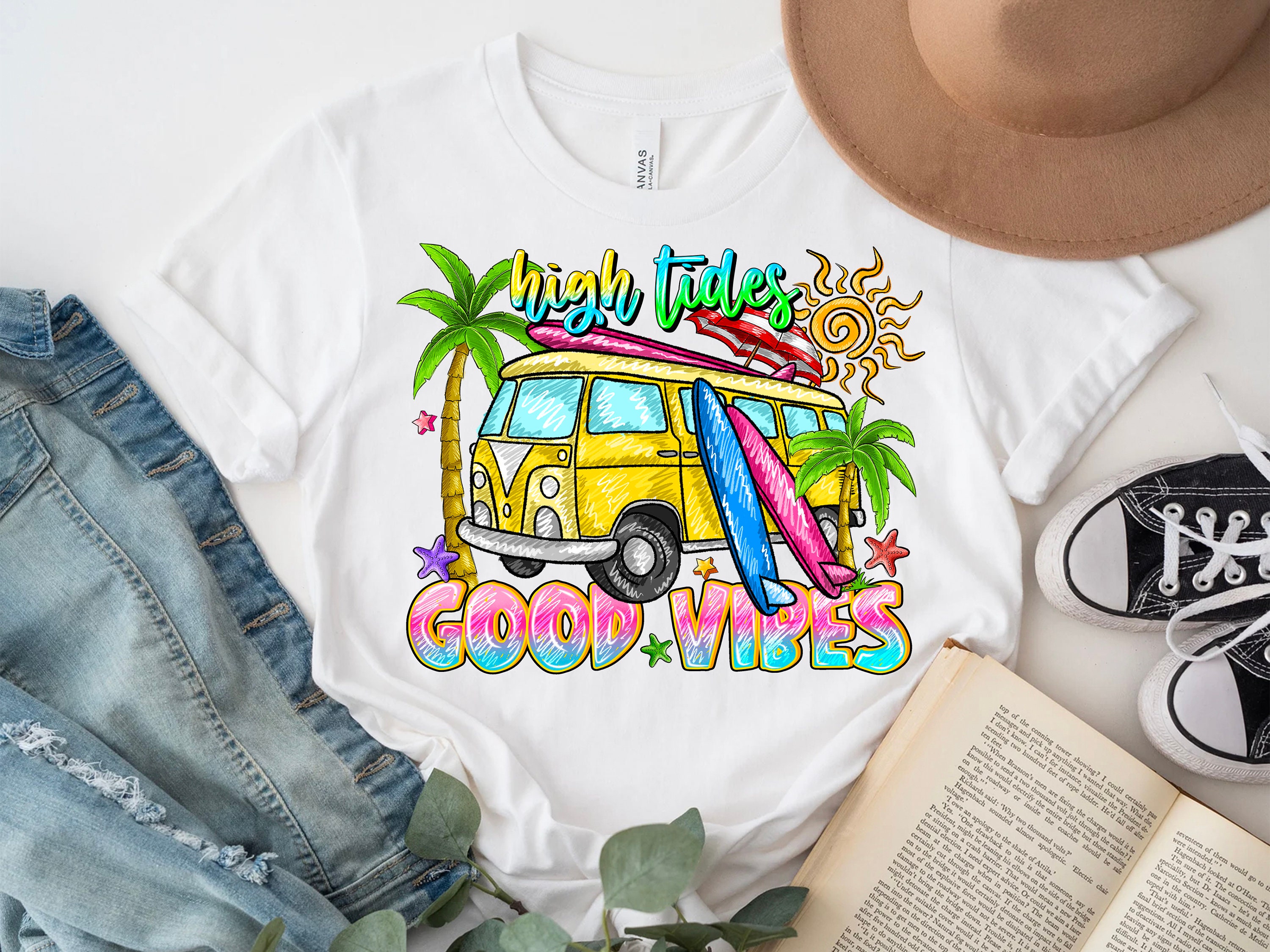 High Tides Good Vibes Png Sublimation Design Good Vibes - Etsy