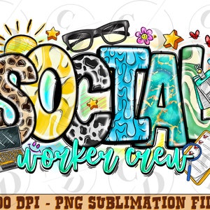 Social Worker Crew Png, Sublimation Design Download, Western Png ...