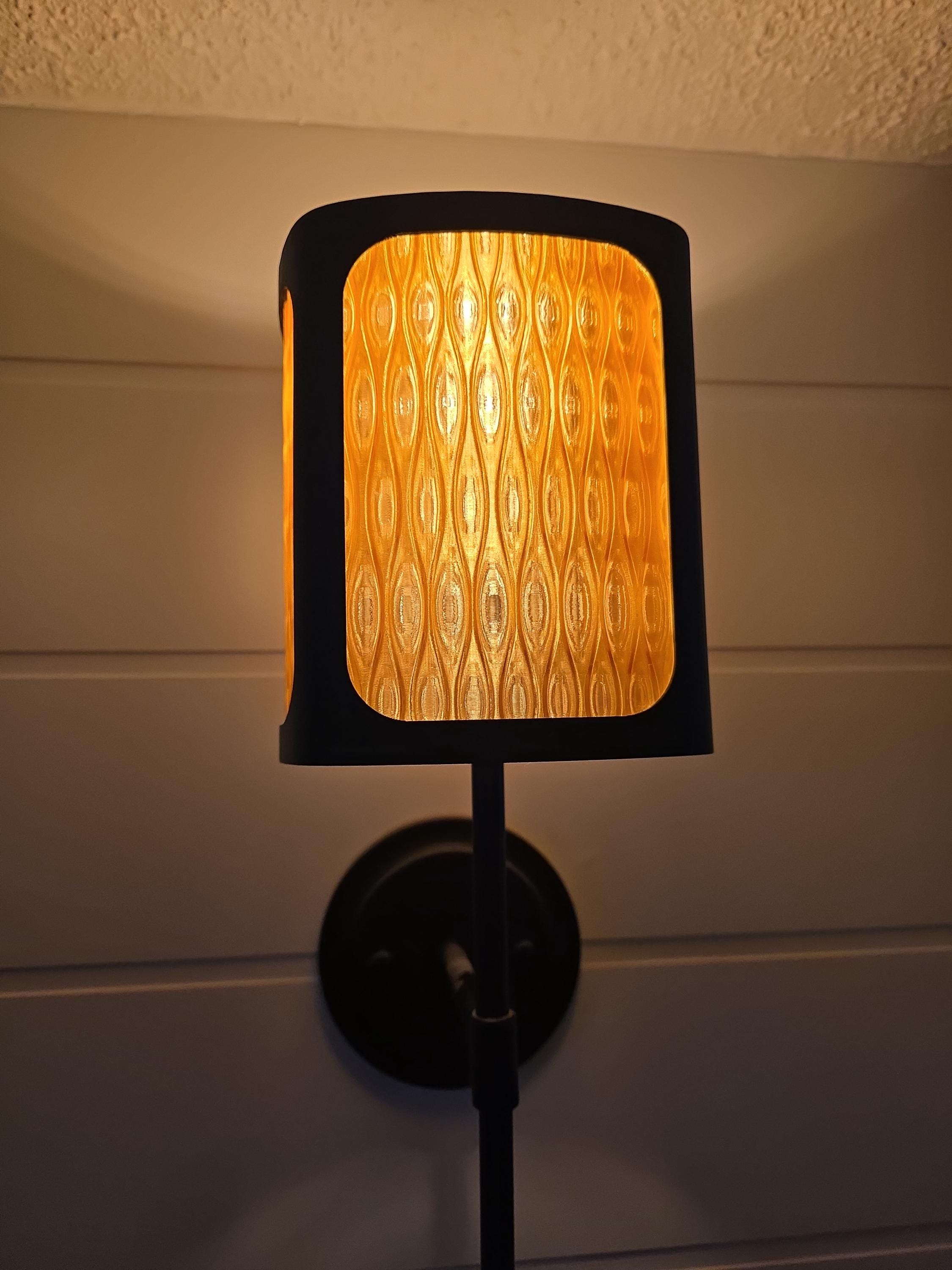 Ripple Lamp Shade, Retro Minimal Design Lamp Shade - Etsy