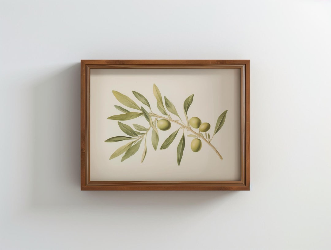 Vintage Olive Print | Botanical Olive Print Wall Art | Digital Download ...
