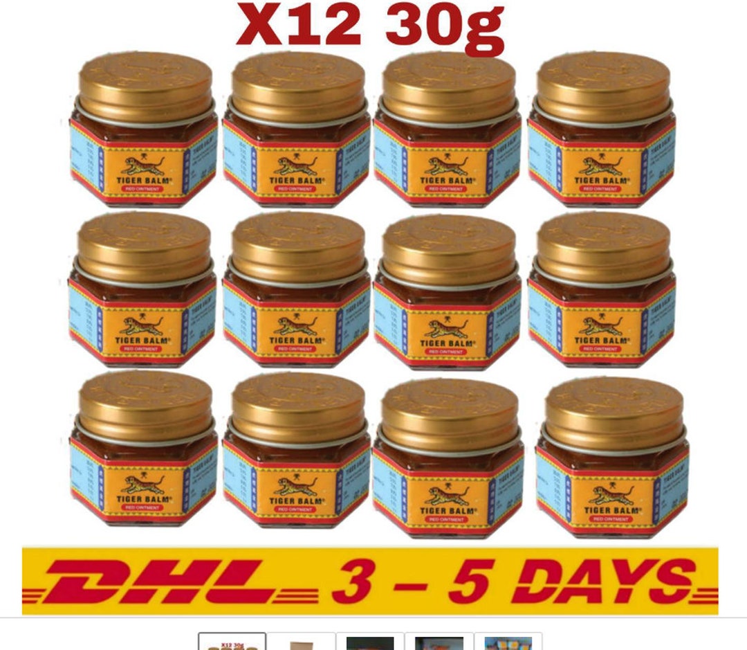 Pack of 12X 30G Red Tiger Balm Ointment Thai Herbal Aroma Relaxing ...