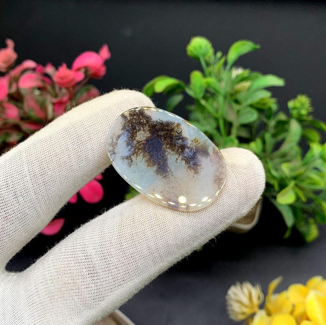 AAA Quality Scenic Dendrite Oval Shape Gemstone, Scenic Dendrite Smooth ...