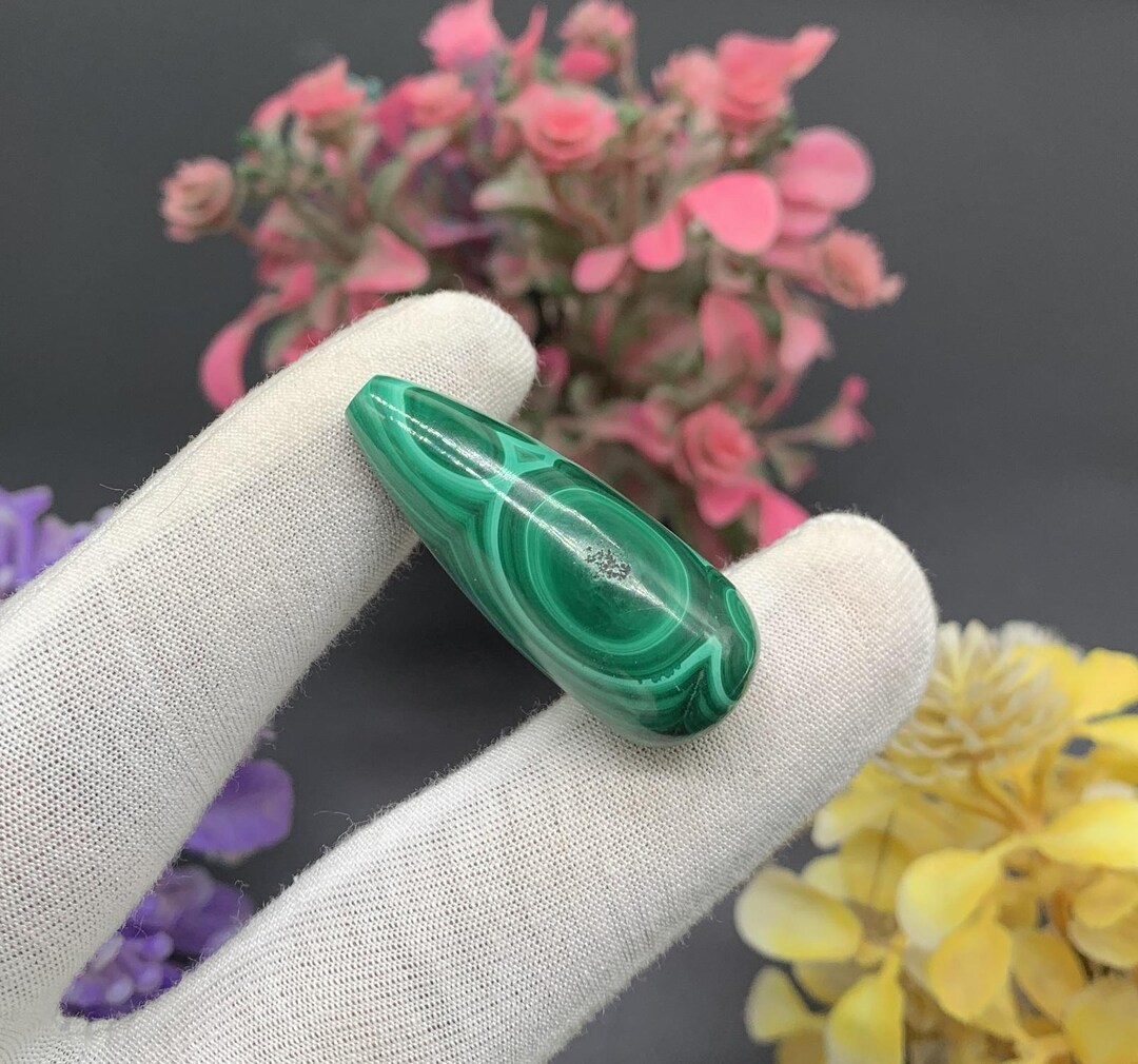AAA+ Quality Green Malachite Drops Shape Gemstone, Natural Malachite ...