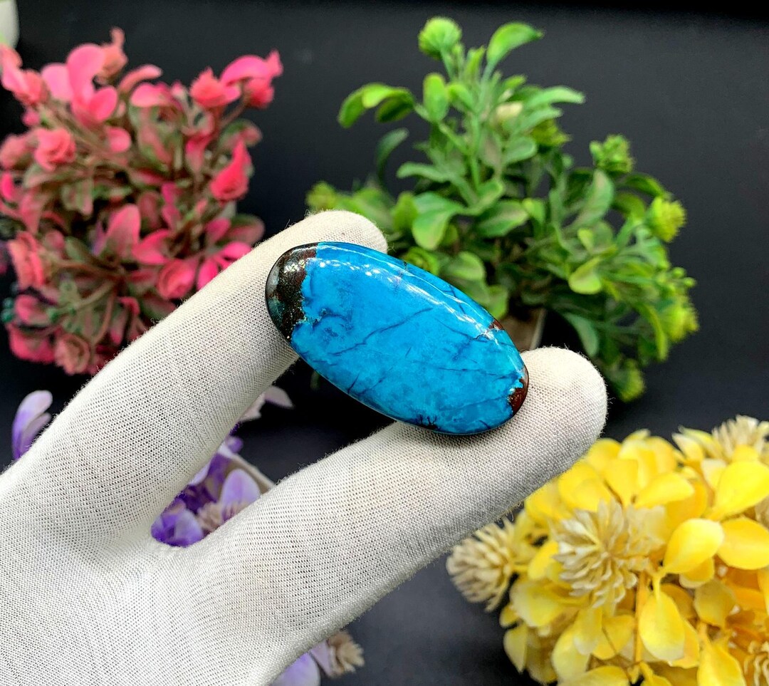 Blue Magnesite Turquoise Oval Gemstone, Magnesite Semi Precious Stone ...