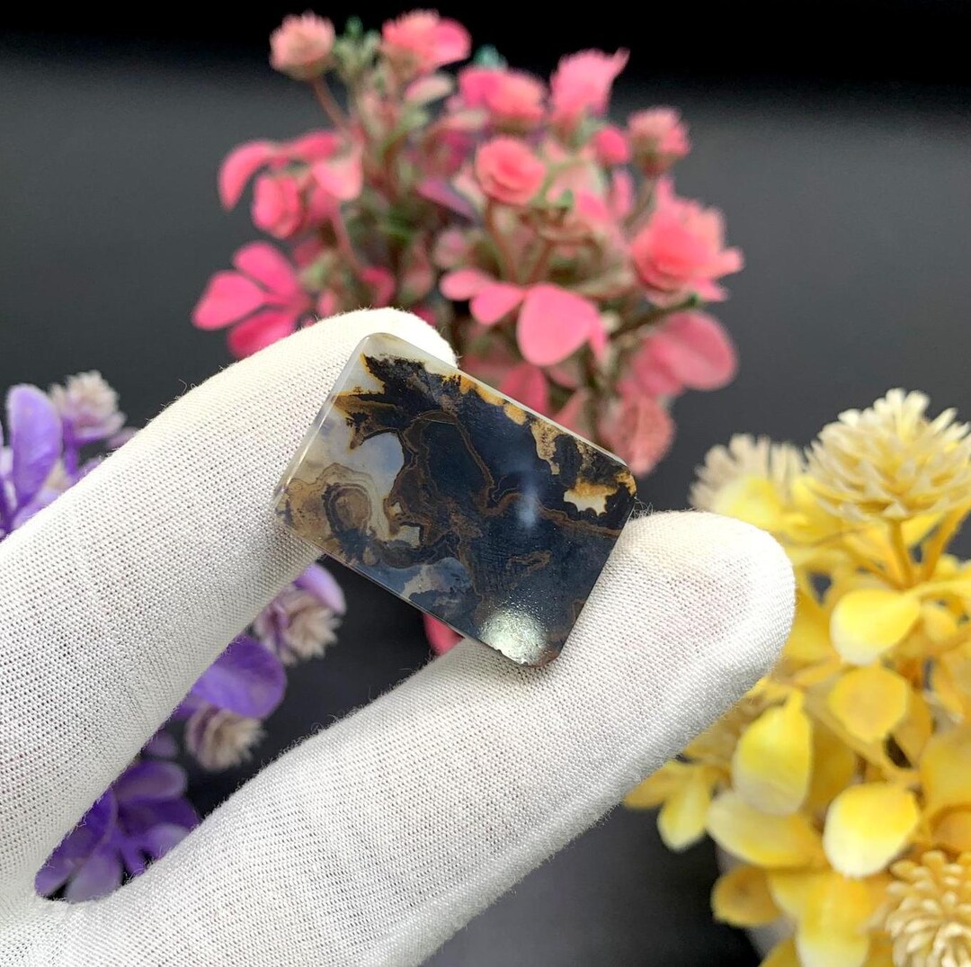 Dendrite Agate Square Shape Loose Stone, Scenic Dendrite Cheep Handmade ...