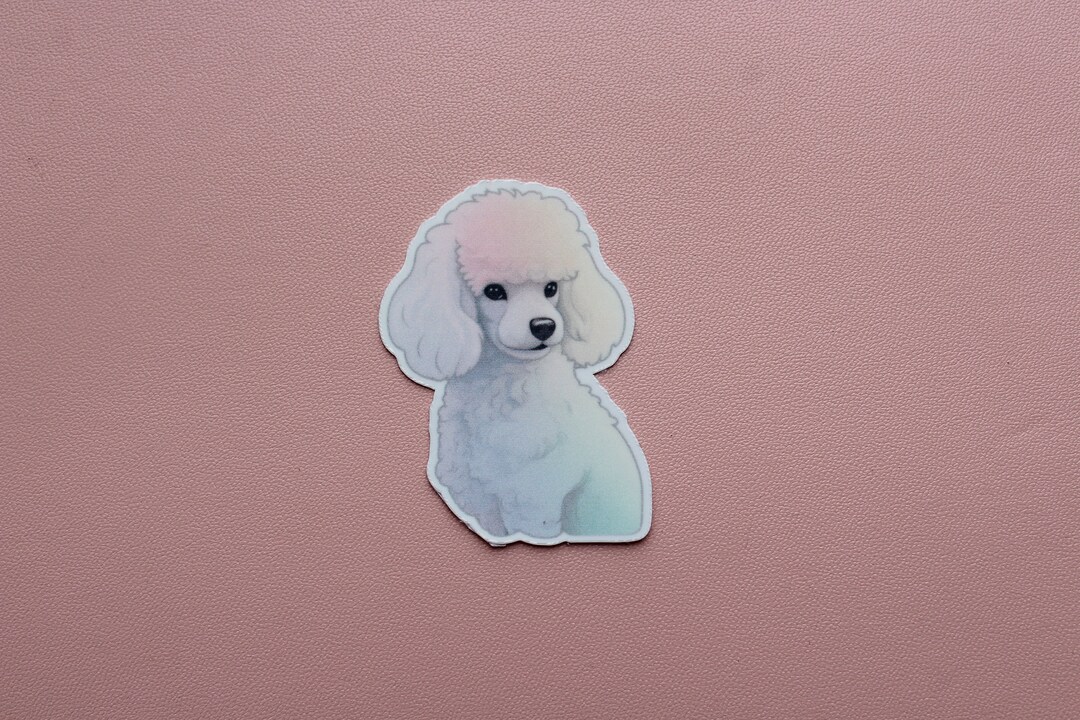Pastel Poodle Dog Sticker, Waterproof Die Cut Sticker, Any Size - Etsy