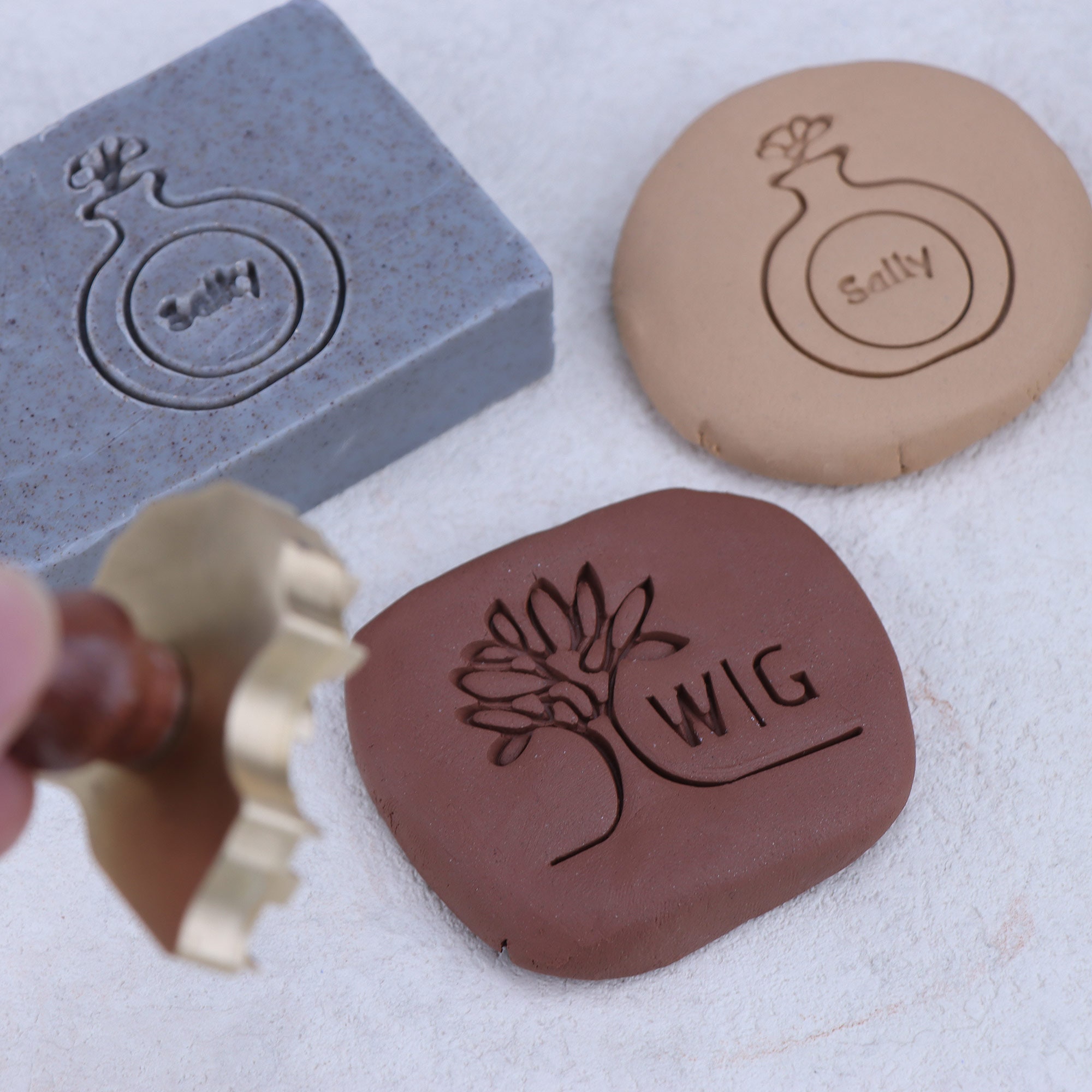 Custom Clay Stamp, Custom Pottery Stamp, Brass Ceramics Stamp, Custom ...