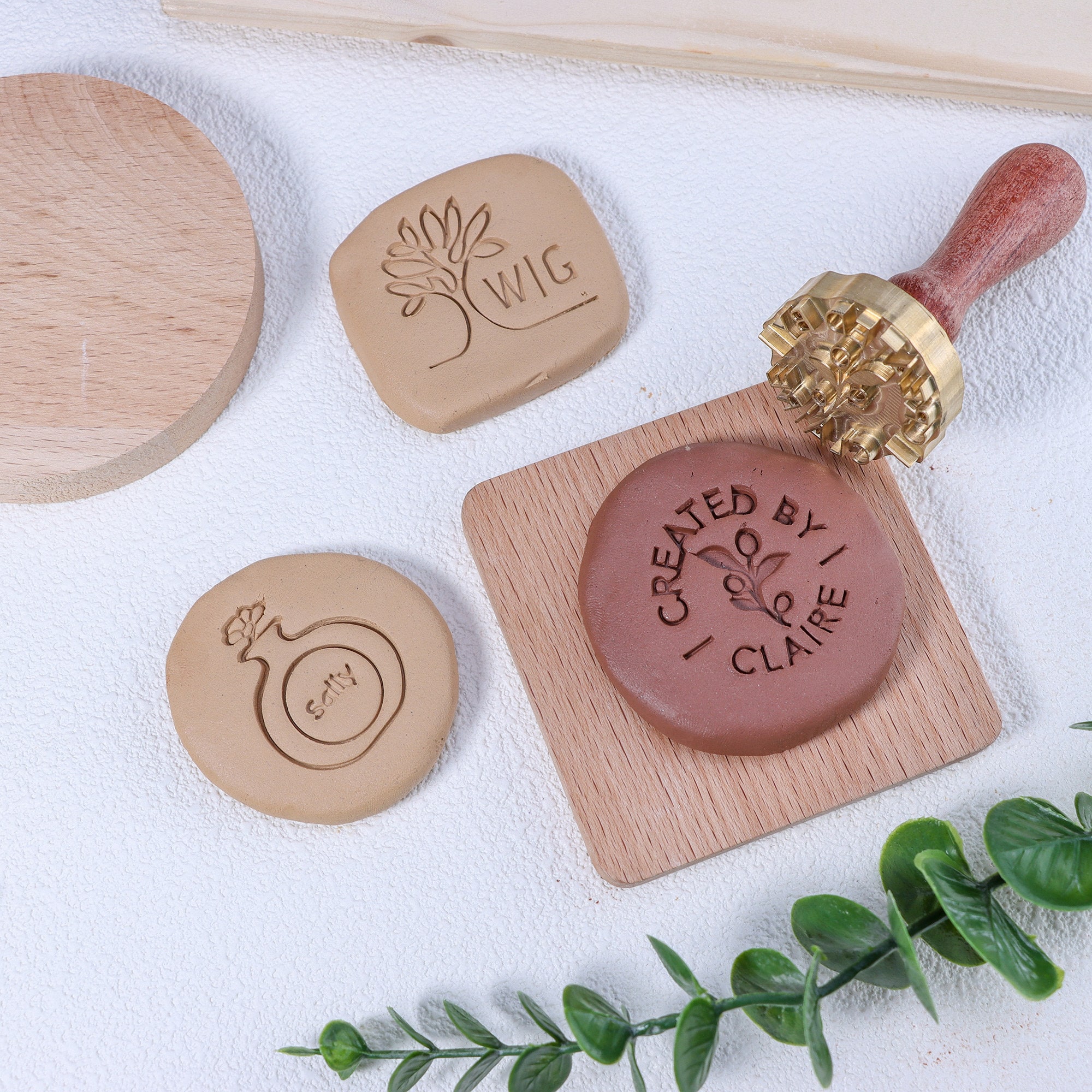 Custom Pottery Stamp, Ceramics Stamp, Pottery Stamp, Clay Signature ...