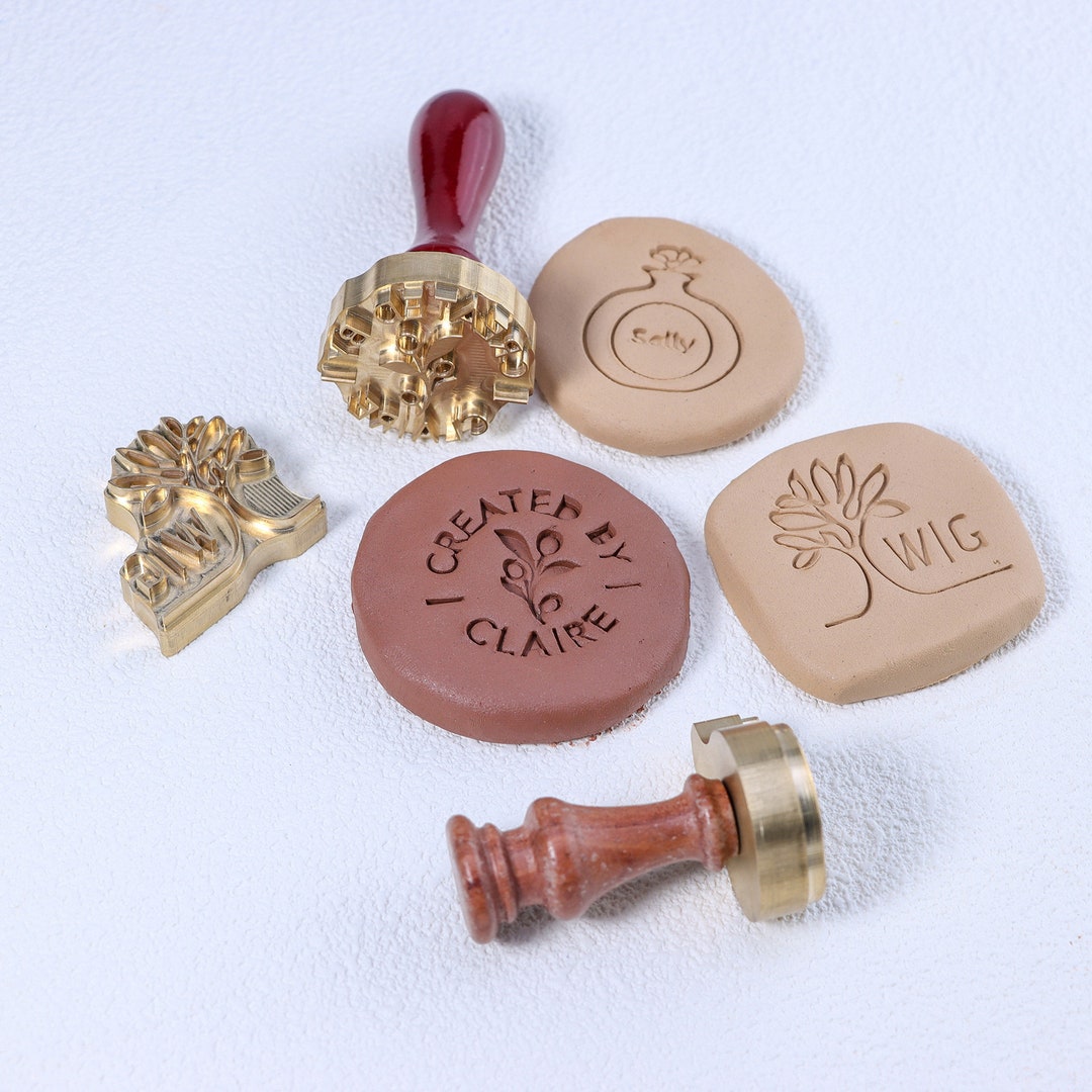 Custom Ceramics Stamp, Pottery Stamp, Clay Stamp, Brass Mold for Clay ...