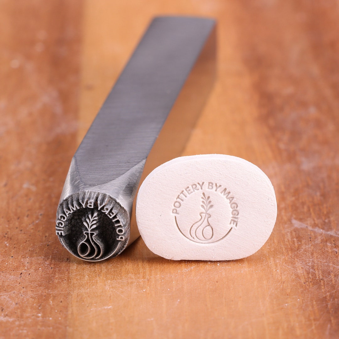 Custom Pottery Stamp, Signature Clay Stamp, Customized Stamp, Metal ...