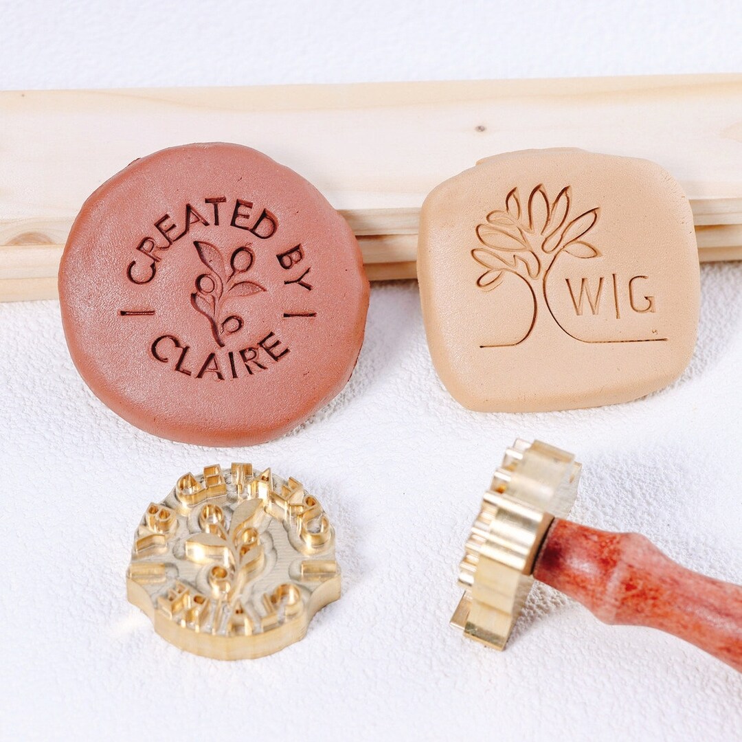 Custom Clay Stamp, Custom Pottery Stamp, Brass Ceramics Stamp, Custom ...
