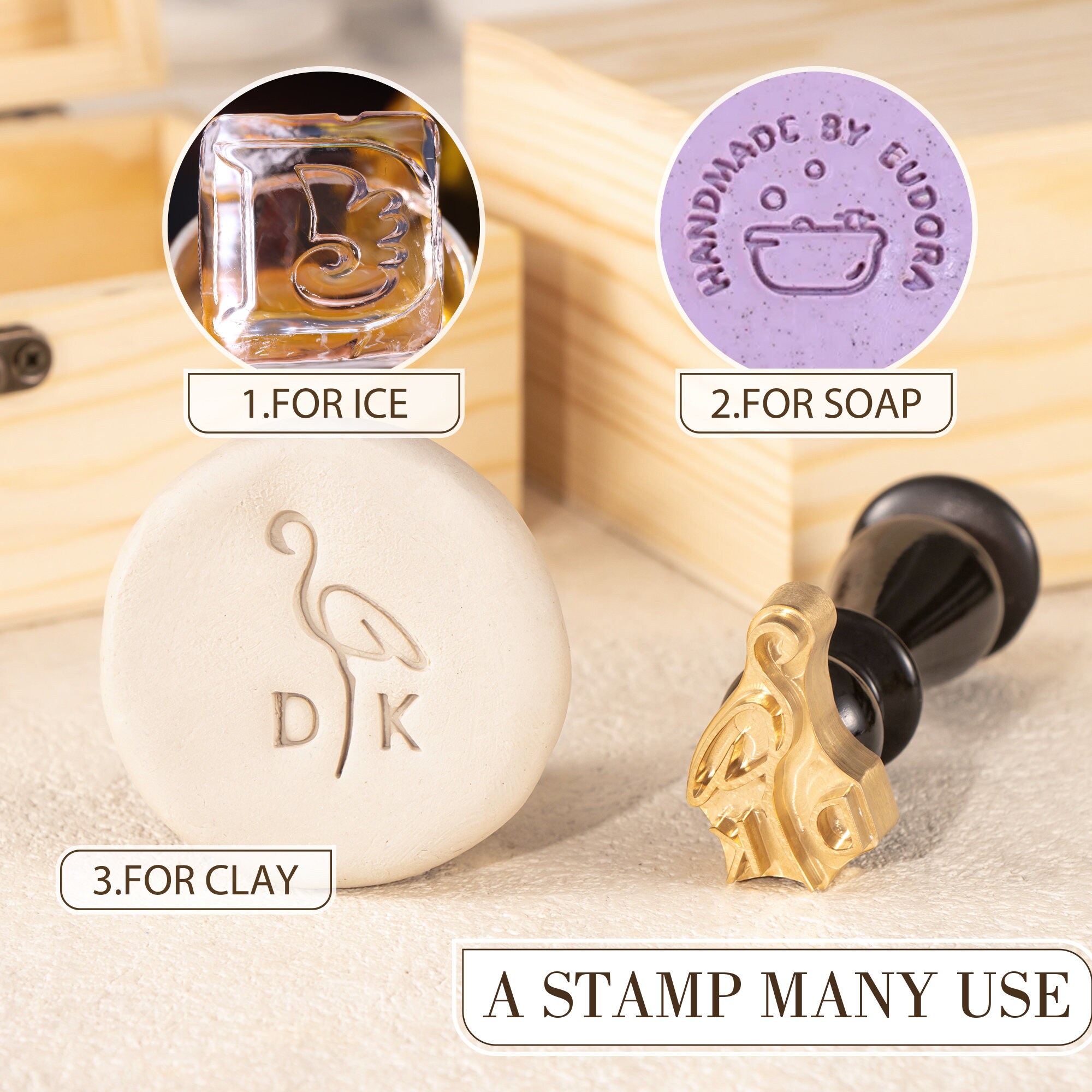 Custom Pottery Stamp, Personalized Ceramic Stamp, 12mm Thick Brass ...