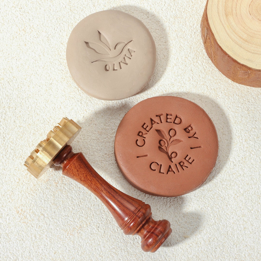 Custom Pottery Stamp, Ceramics Stamp, Pottery Stamp, Clay Signature ...