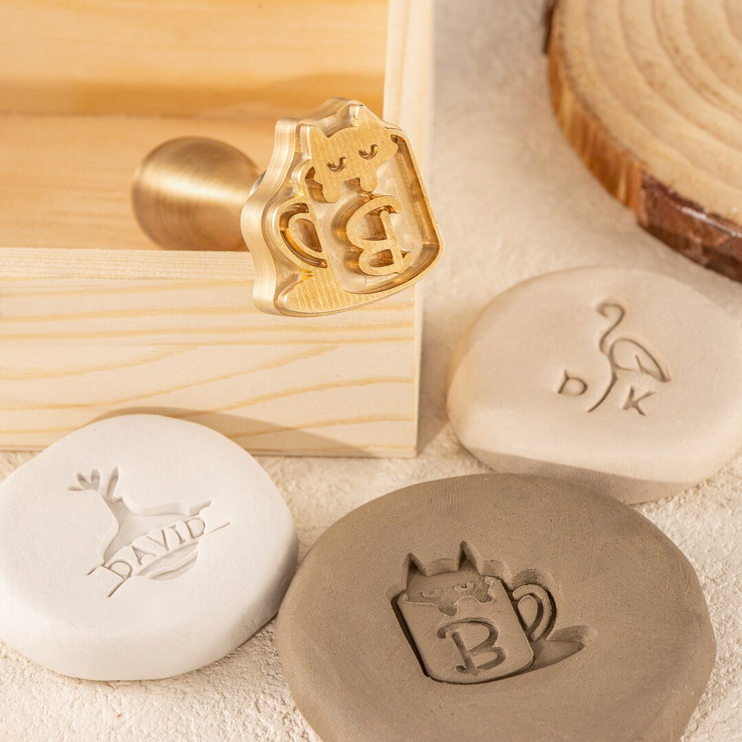 Ceramic Signature Stamp Logo,12mm Thick Brass Pottery Stamp, Custom ...