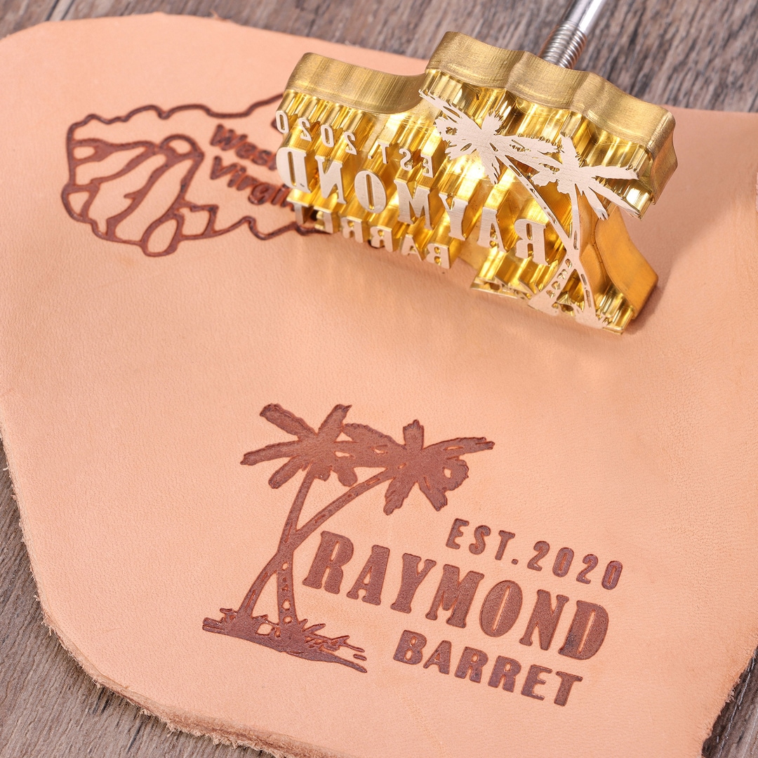Custom Leather Burning Stamp for Leatherworking , Wedding Leather Stamp ...