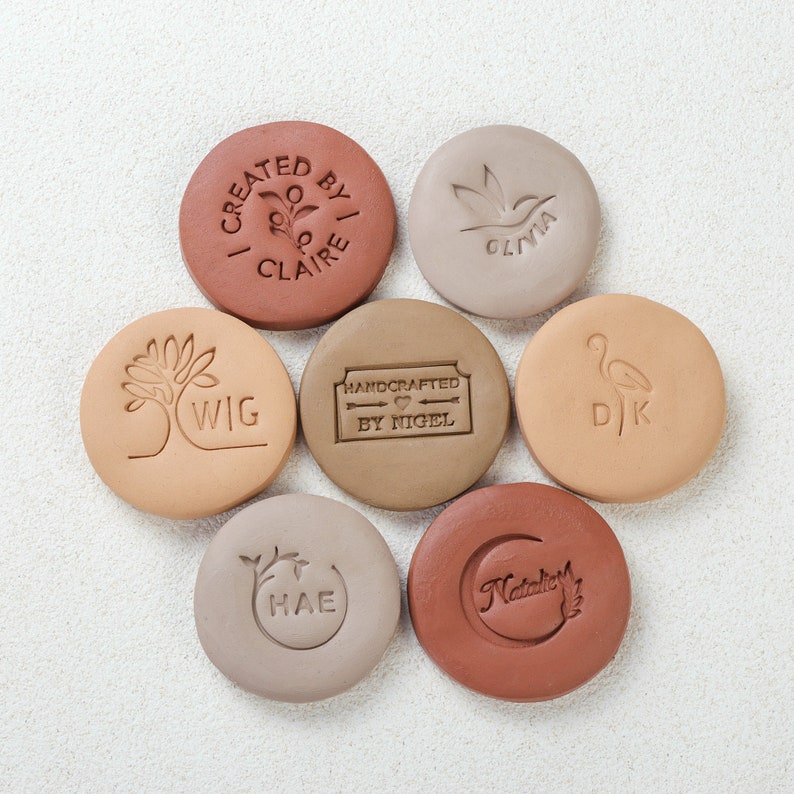 Custom Pottery Stamp, Ceramics Stamp, Pottery Stamp, Clay Signature ...