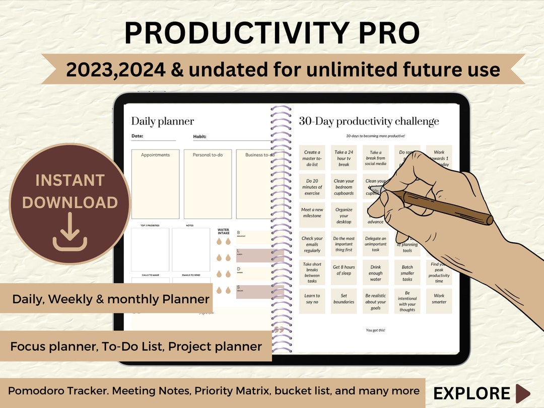 Productivity Pro, Productivity Planner Printable Ultimate Life Journal ...
