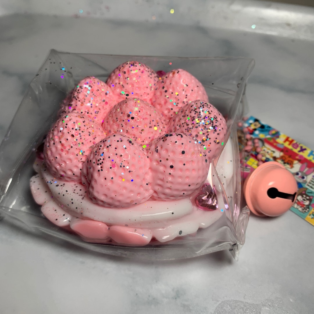 Strawberry Tart Silicon Squishy/ Clear Squishy/soft Squishy/silicone ...