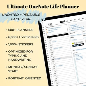 Onenote Reading Journal and Study Journal Bundle I Light Dark Mode I ...