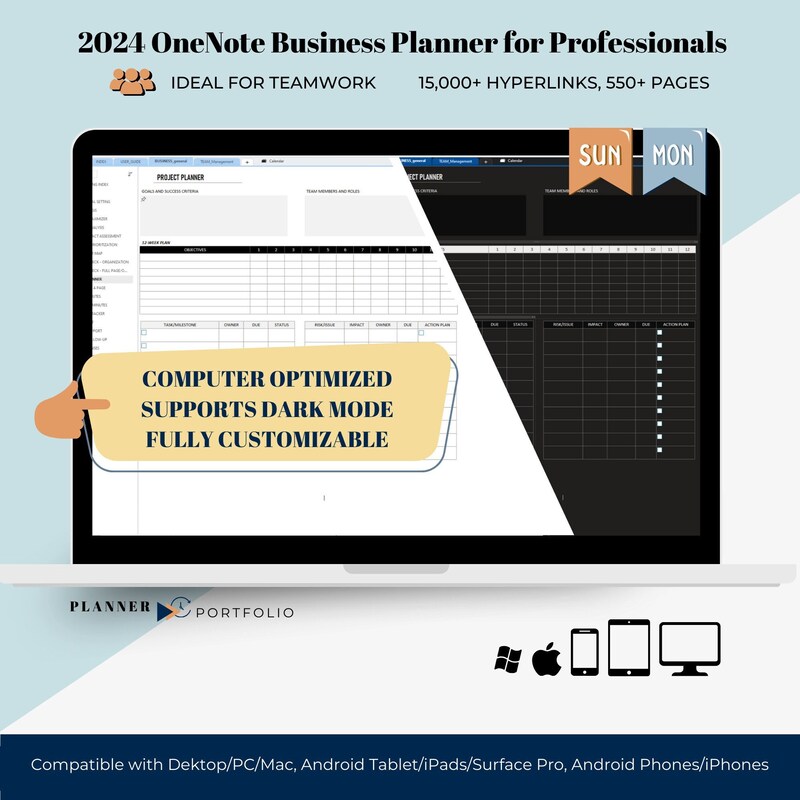 Onenote Template for Work - Etsy