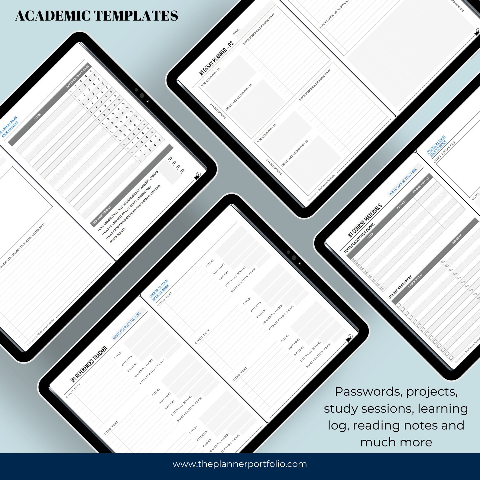 Ultimate Onenote Template for Students, Hyperlinked Daily Study Planner ...