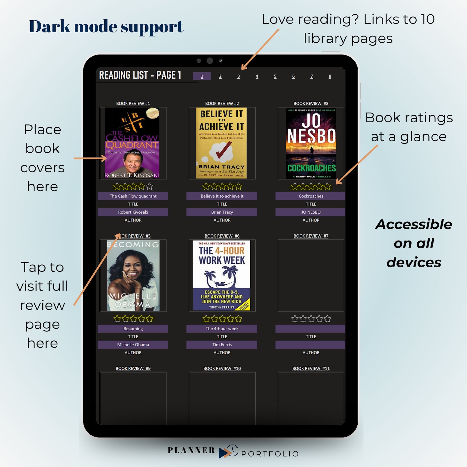 Onenote Reading Journal and Study Journal Bundle I Light - Dark Mode I ...