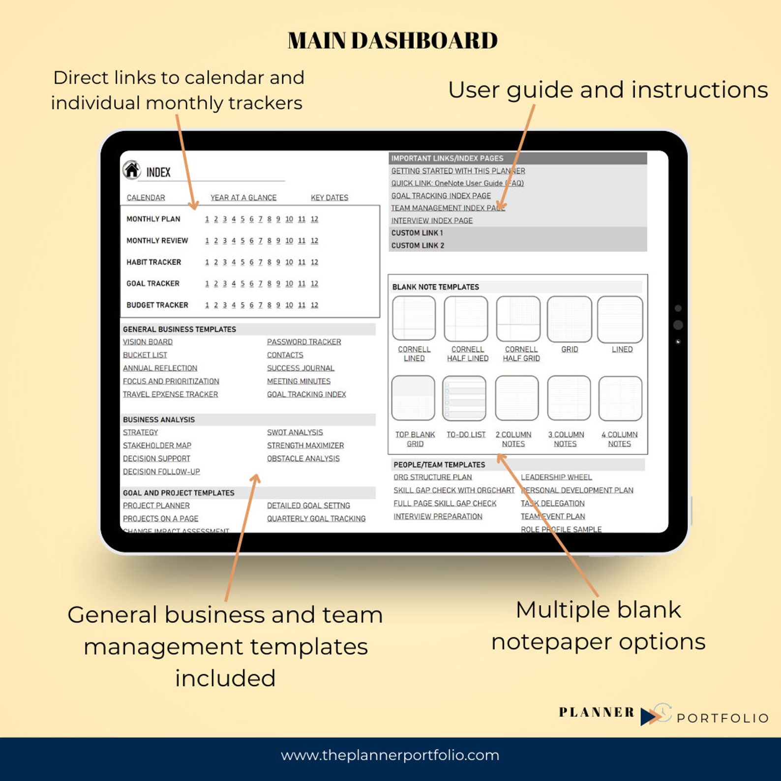 Ultimate Onenote Planner for Business, Corporate Planner for Team ...