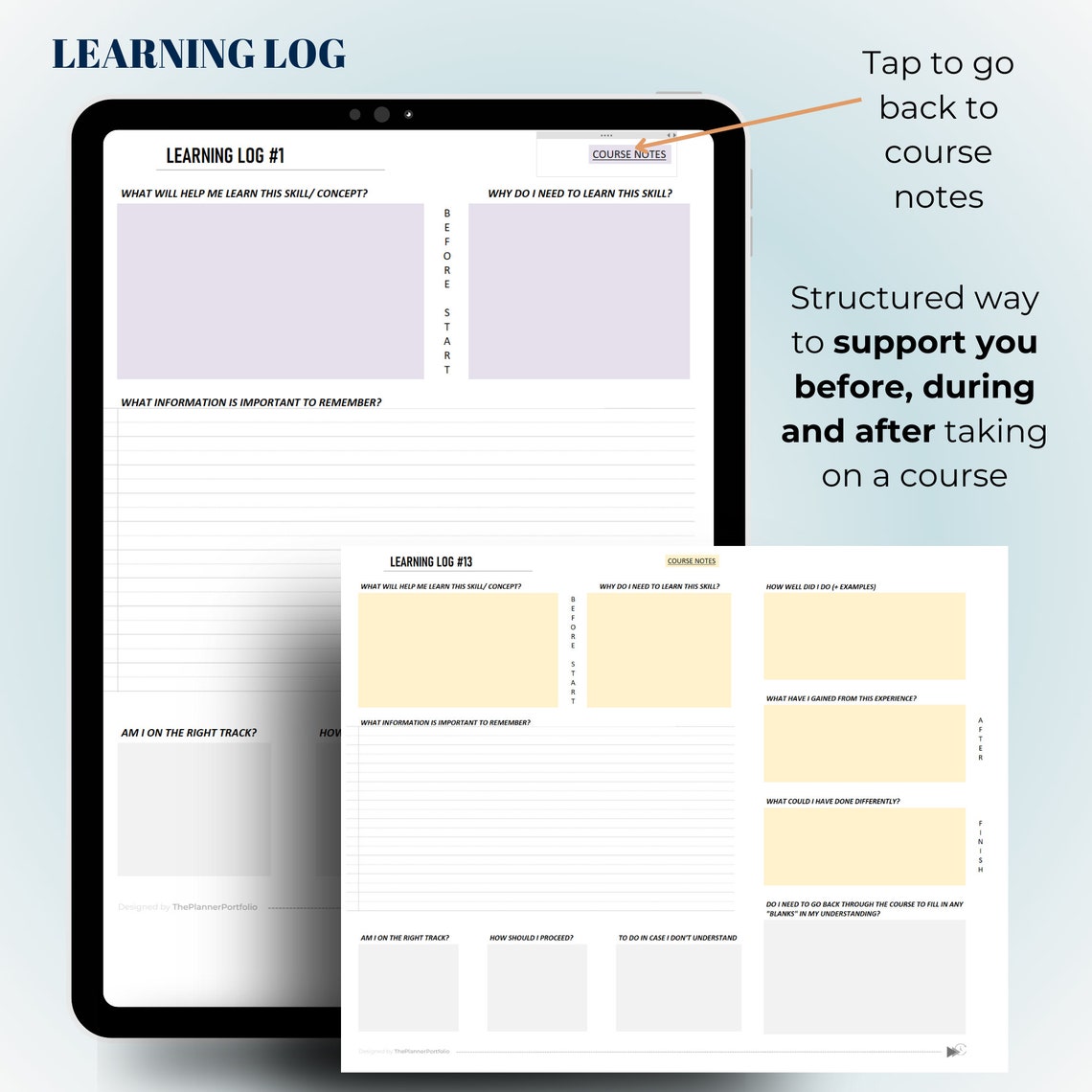 Onenote Study Journal and Study Planner I Light and Dark Mode I Fully ...