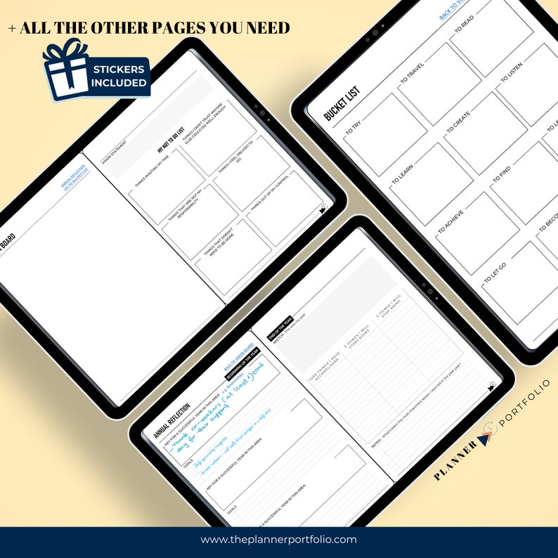 Minimalist Onenote Planner 2025 Onenote Templates. Fully Hyperlinked ...