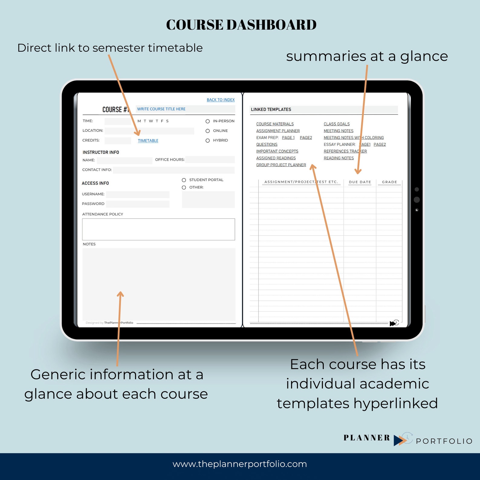Ultimate Onenote Template for Students, Hyperlinked Daily Study Planner ...