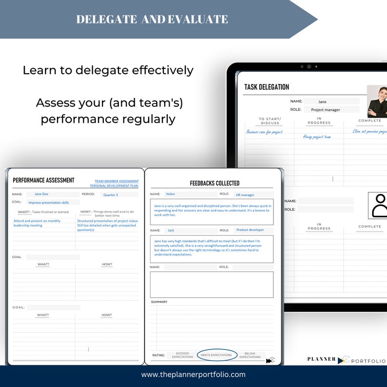 Onenote Planner, Corporate Planner for Team Manager, Minimalist Planner ...