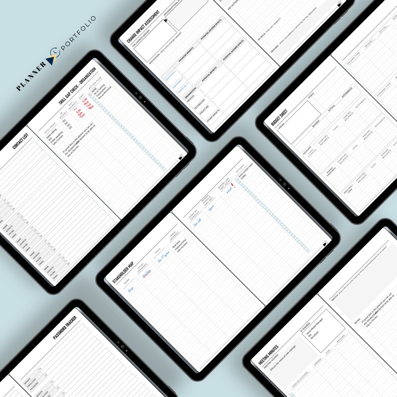 Onenote Business Planner I Hyperlinked Minimalist Onenote Templates ...