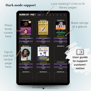 Onenote Reading Journal and Book Review Journal I Fully Hyperlinked ...
