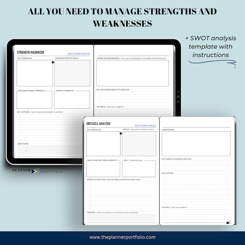 Onenote Business Planner I Hyperlinked Minimalist Onenote Templates ...