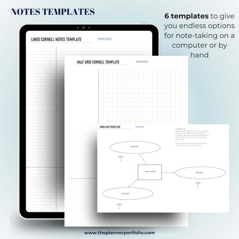 Onenote Study Journal and Study Planner I Light and Dark Mode I Fully ...