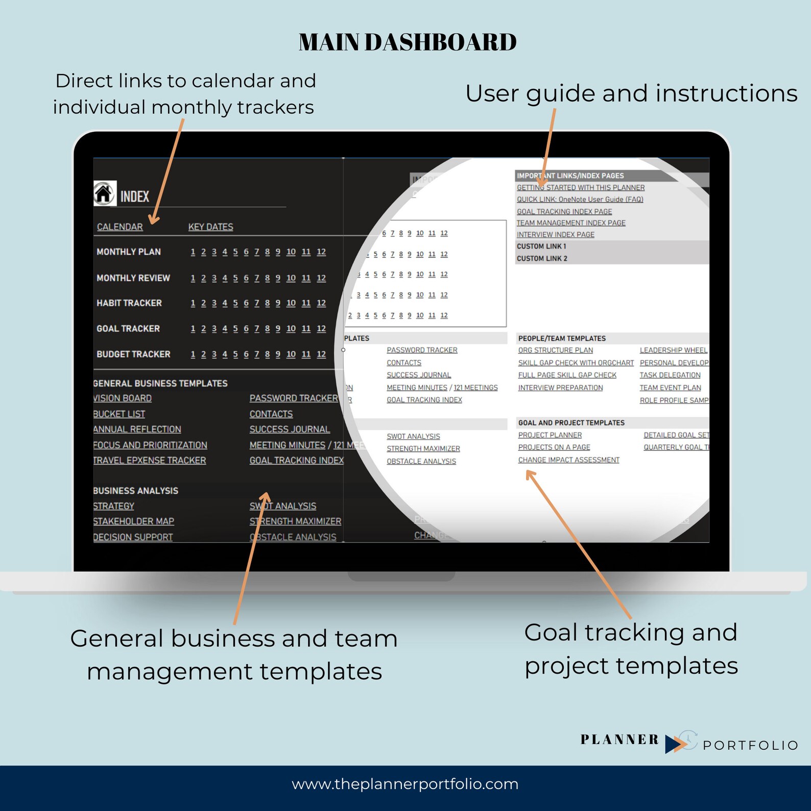 Ultimate Onenote Planner for Work, Dark and Light Mode, Planner for ...