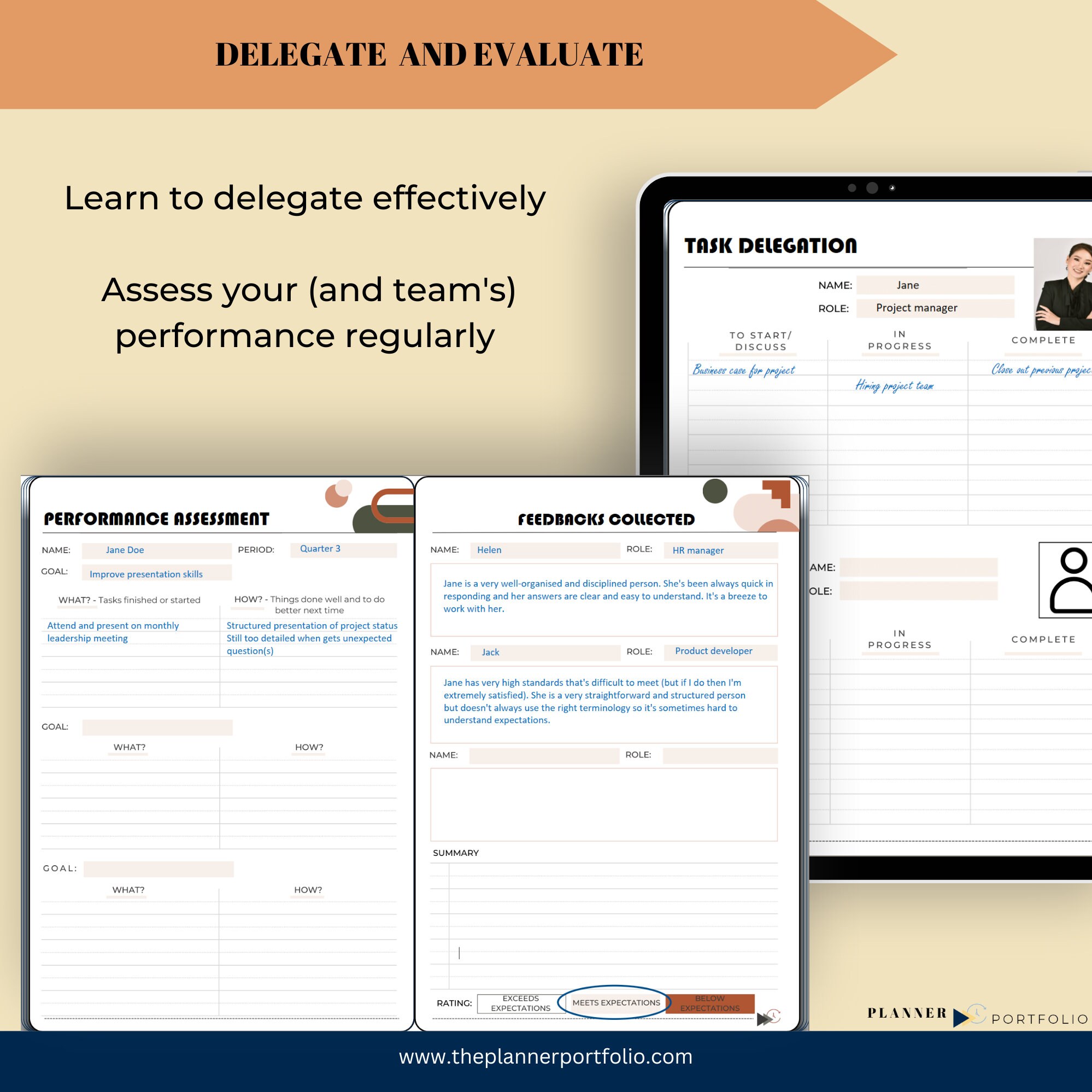 Onenote Templates, Work Planner, Business Planner for Team Manager Boho ...