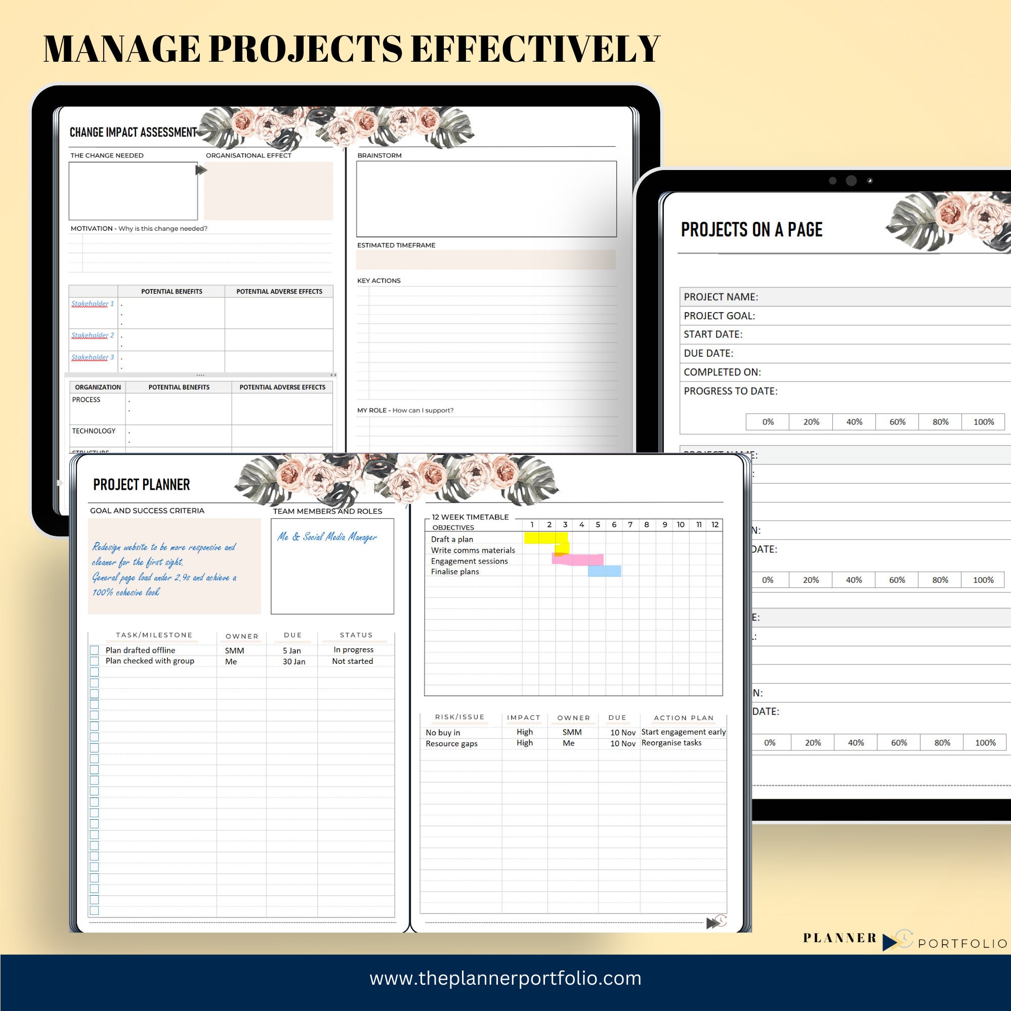 Onenote Planner for Work, Hyperlinked Pink Planner, Onenote Template ...